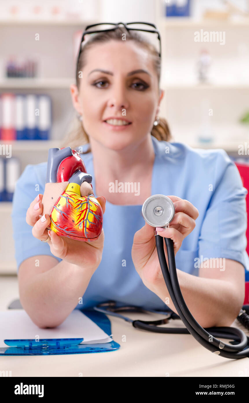 Female doctor cardiologist working in the clinic Stock Photo - Alamy