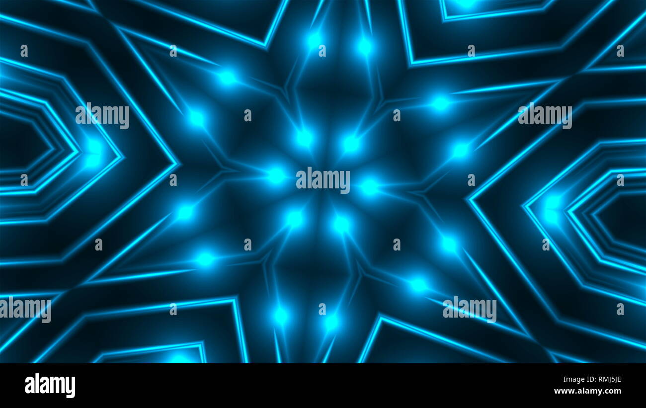 Abstract blue fractal lights, 3d render backdrop, computer generating background Stock Photo - Alamy