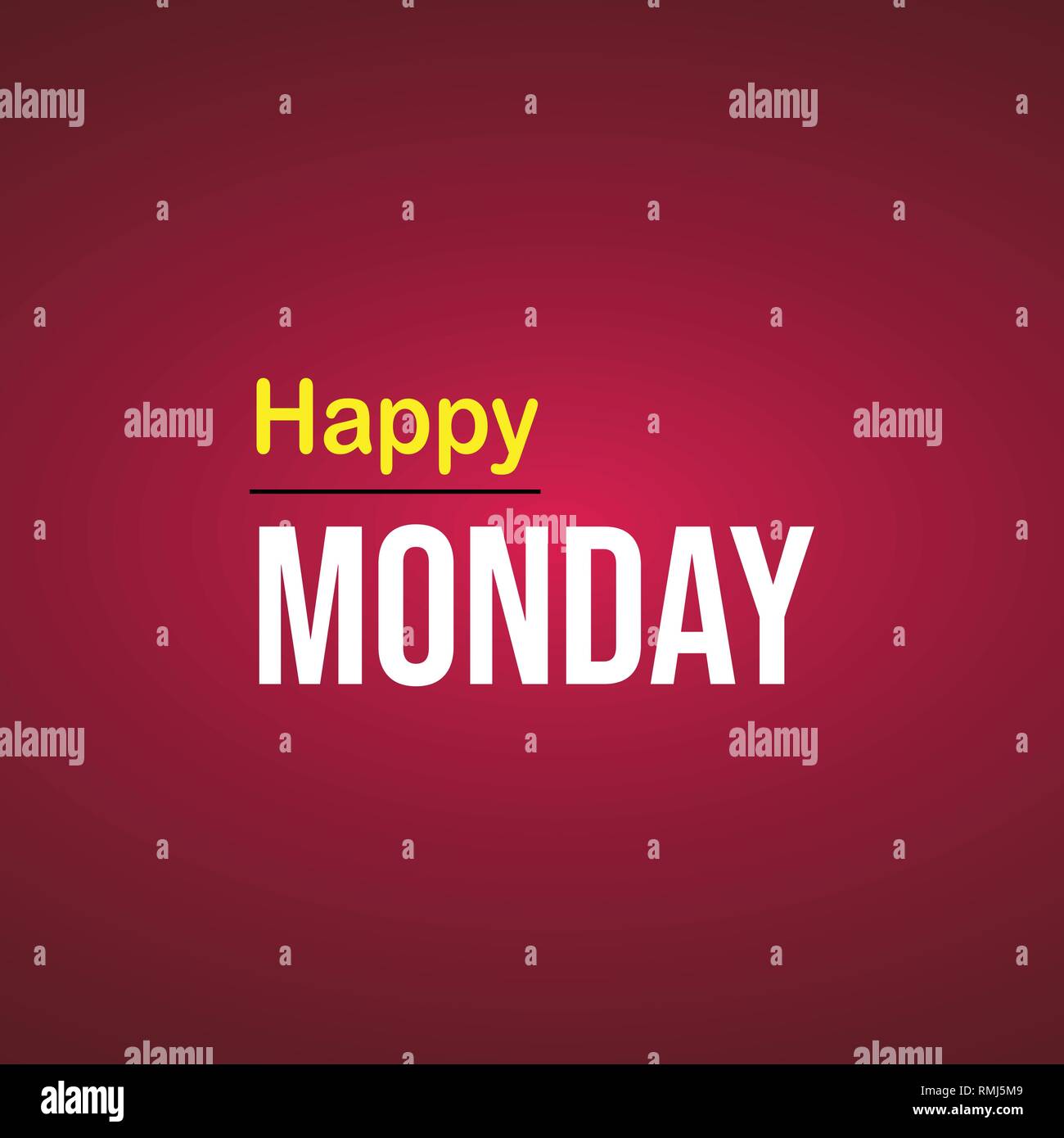 happy Monday. Life quote with modern background vector illustration ...