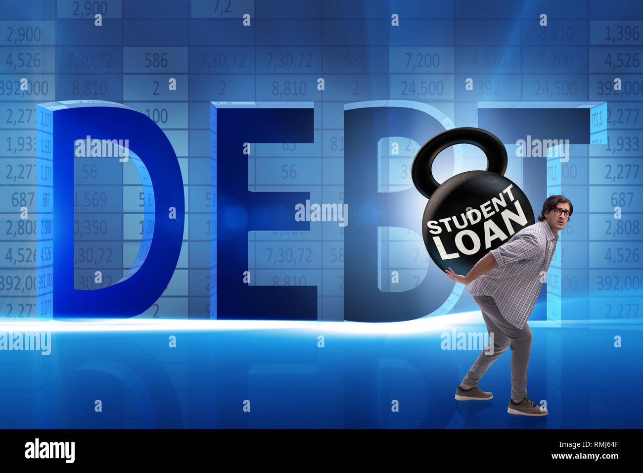 Concept of student loan and expensive education Stock Photo - Alamy