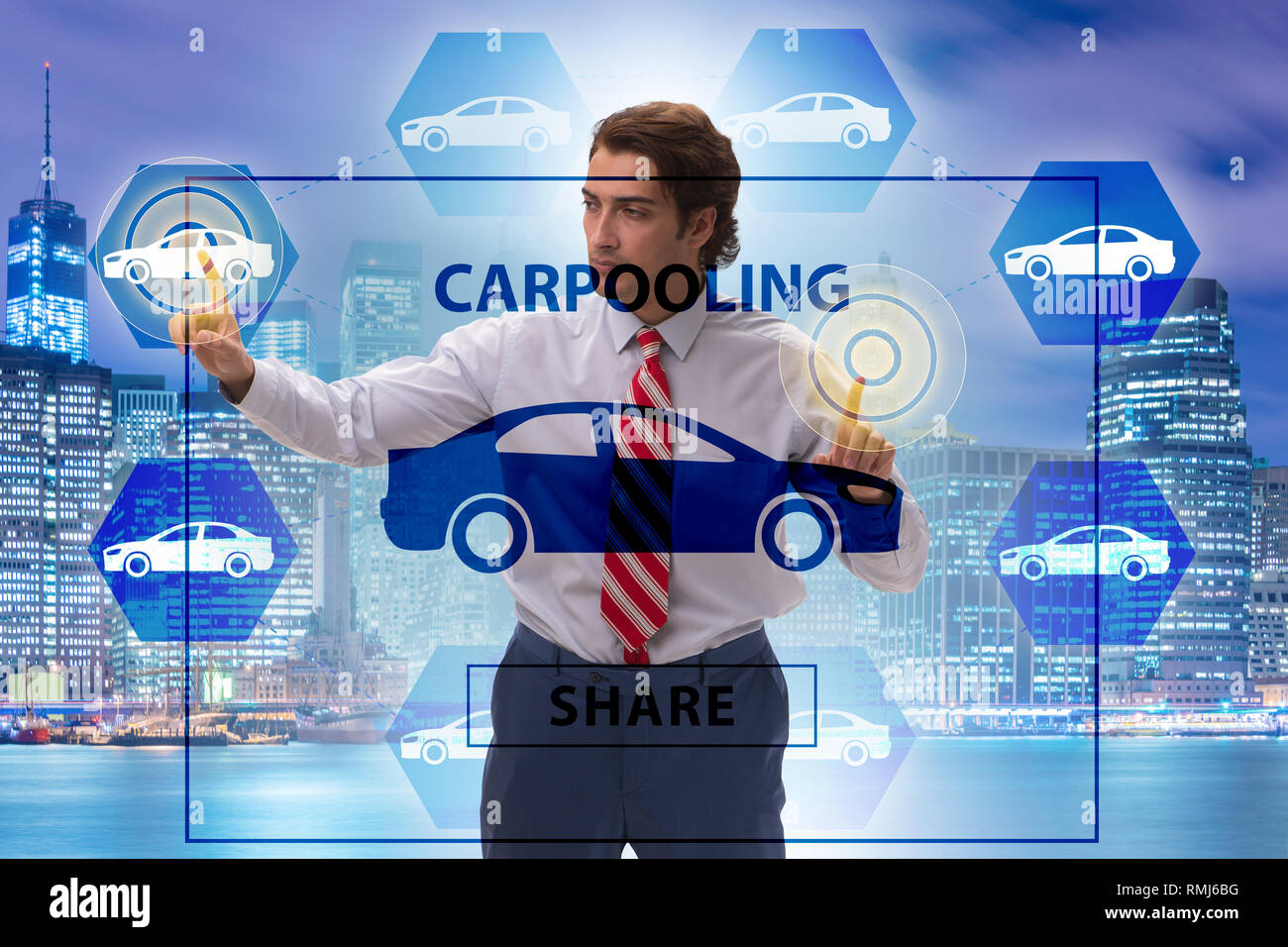 Business people carpooling in car hi-res stock photography and images ...