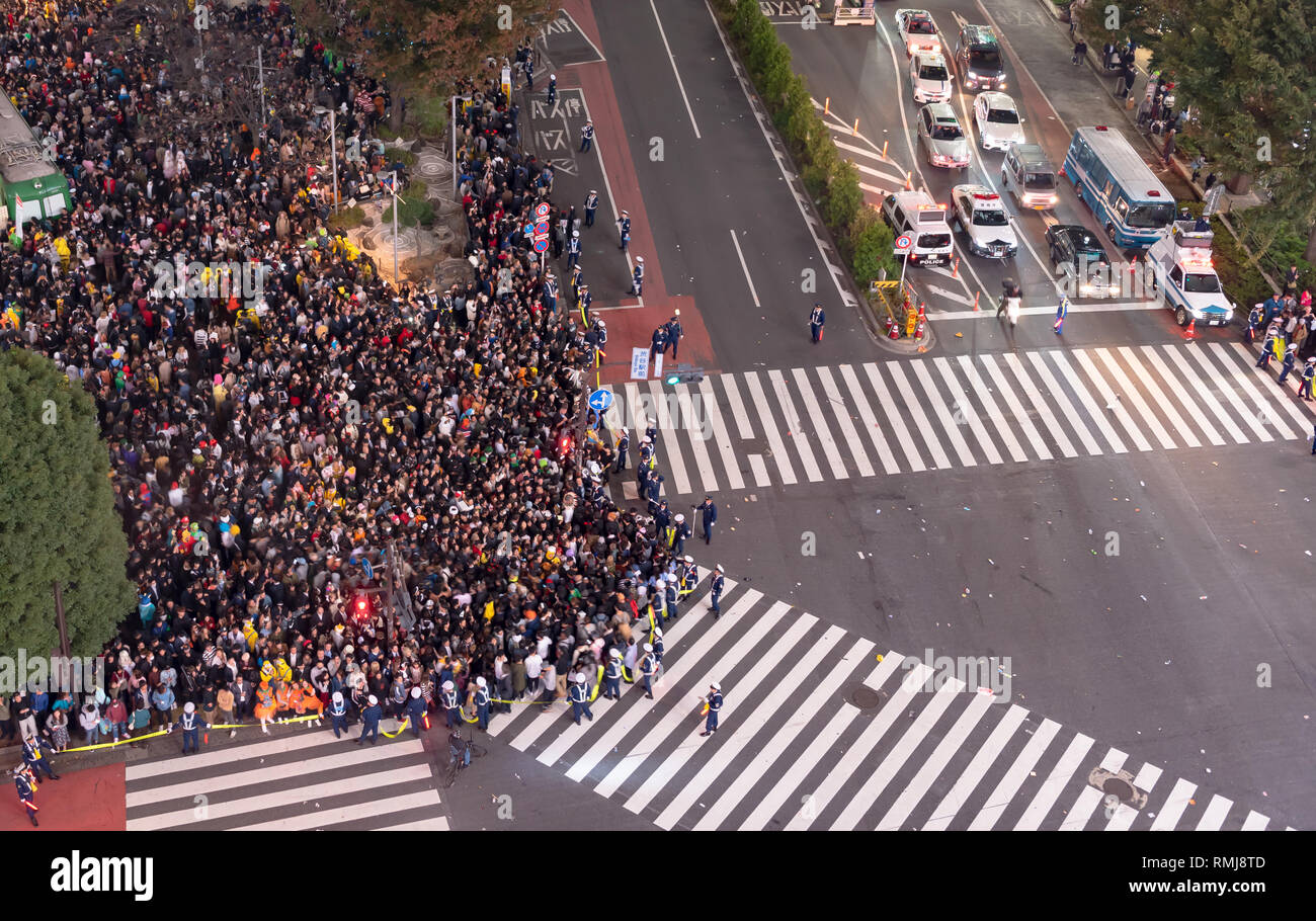 Pedestrians crosswalk at Shibuya district in Tokyo, Japan. Shibuya ...
