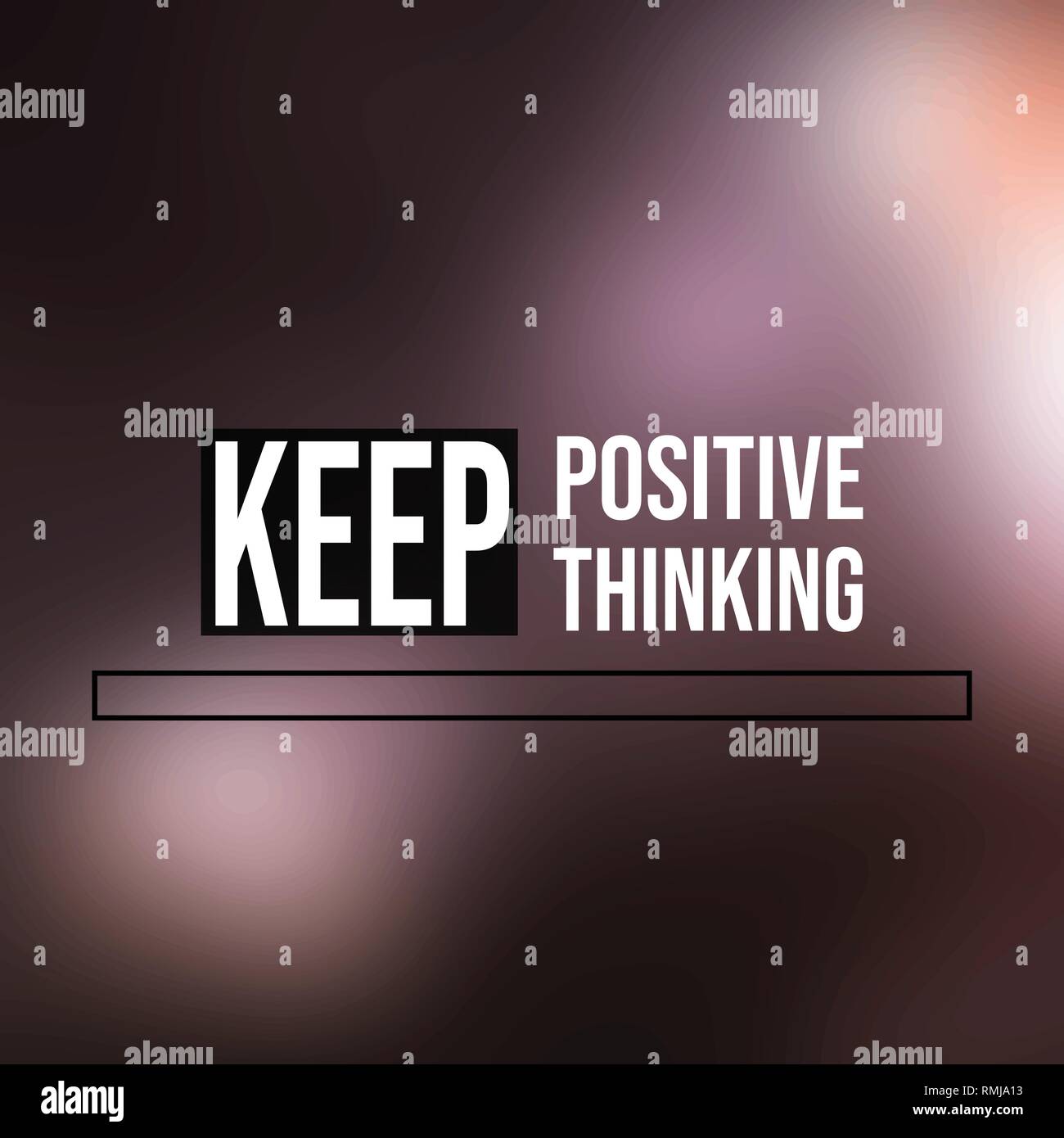 keep positive thinking. Motivation quote with modern background vector ...