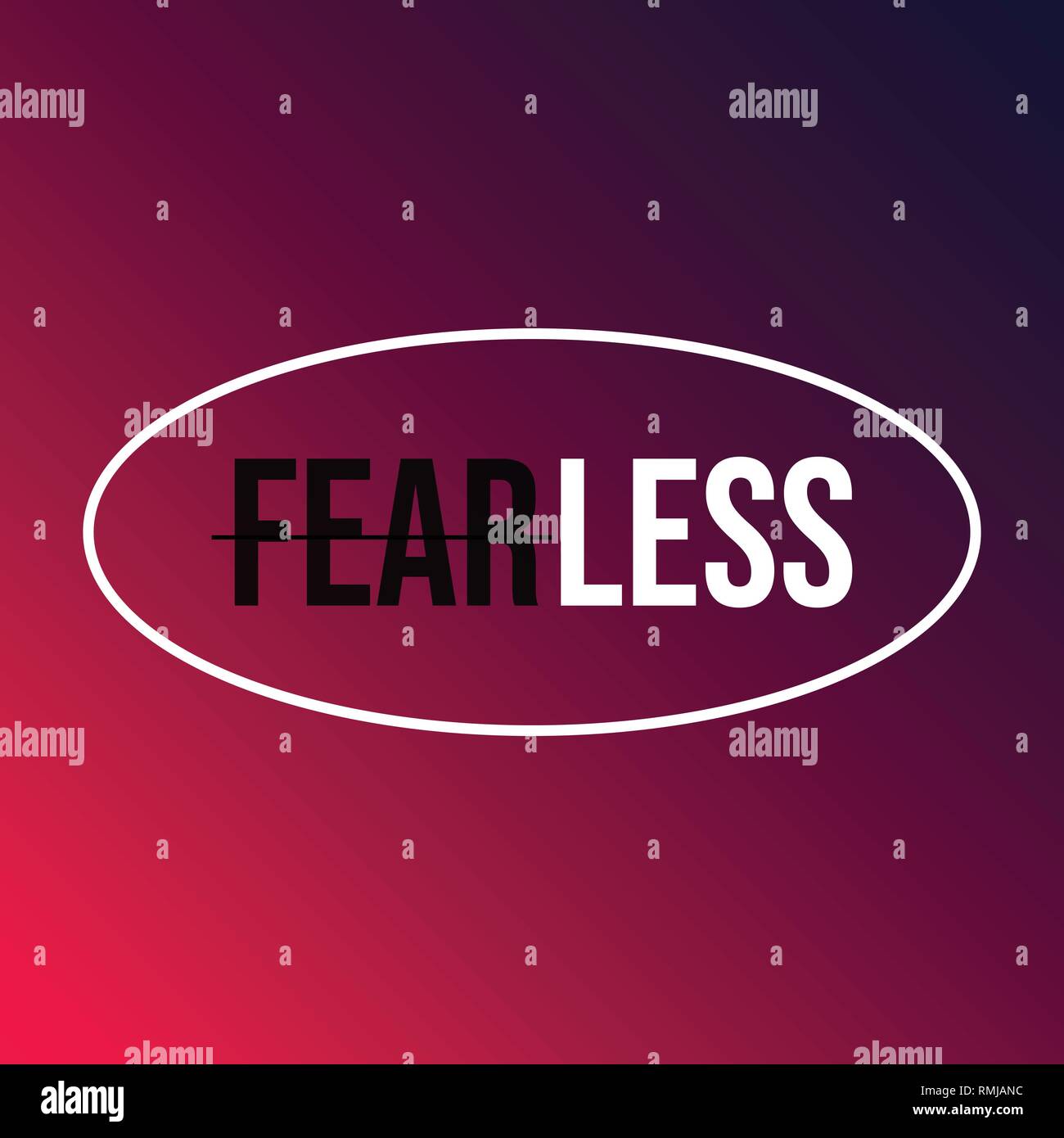 fearless. Life quote with modern background vector illustration Stock ...