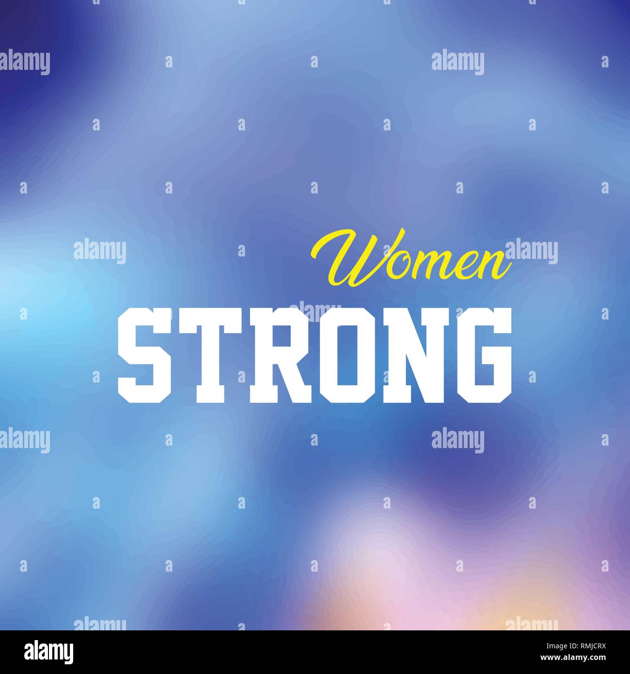 strong women. Love quote with modern background vector illustration ...