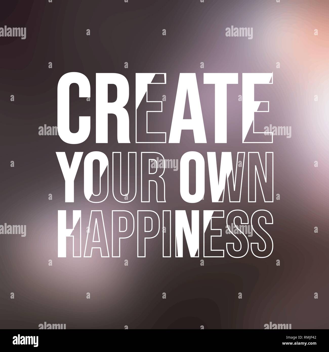 create your own happiness . successful quote with modern background vector illustration Stock ...