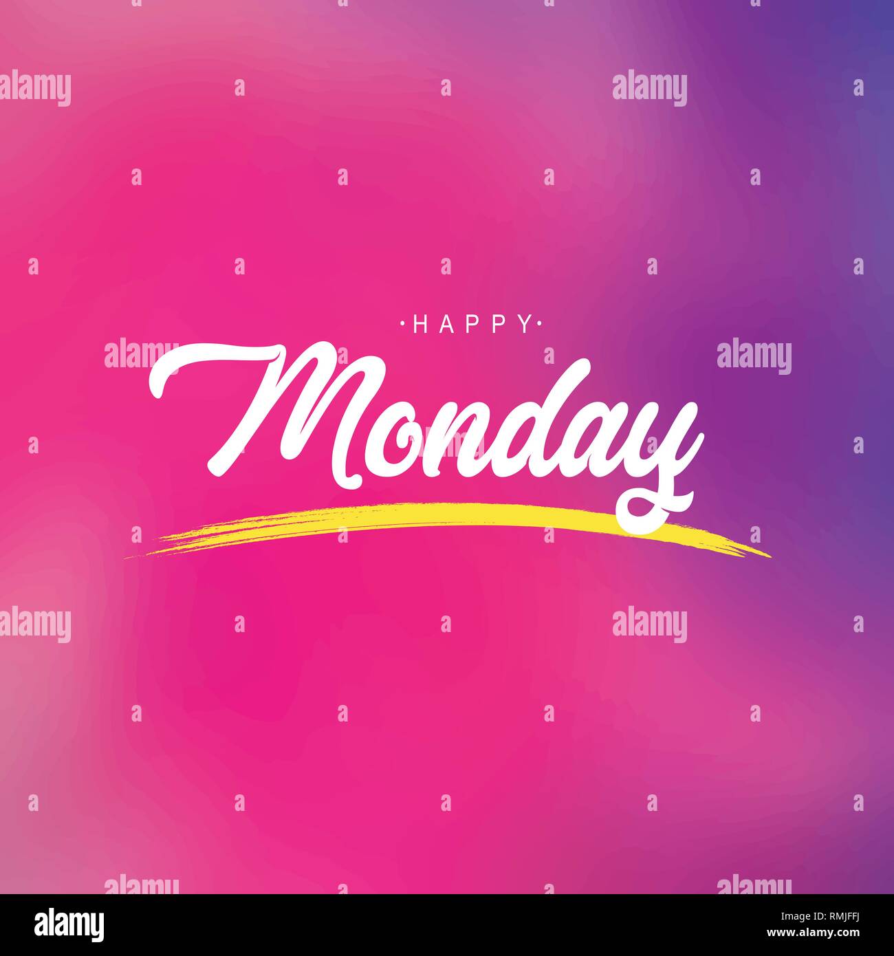 happy Monday. Life quote with modern background vector illustration ...