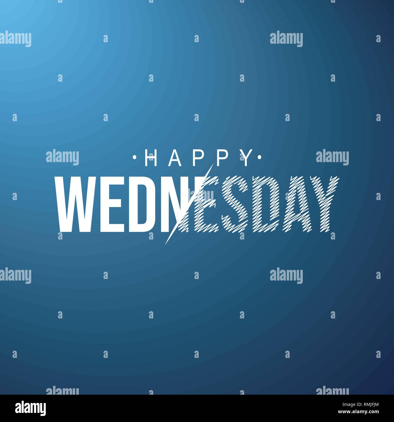 happy Wednesday. Life quote with modern background vector illustration ...
