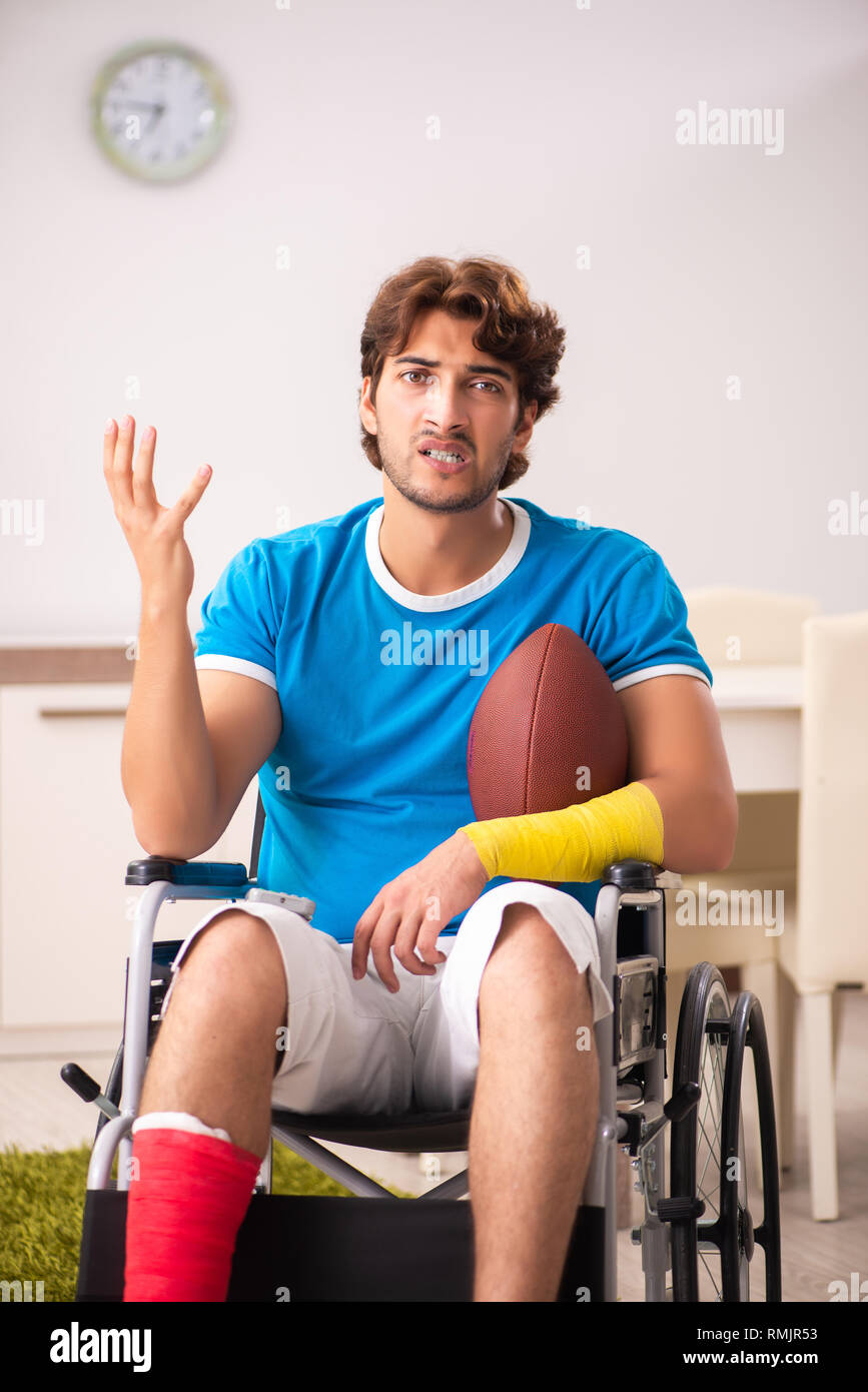 Injured man recovering from his injury Stock Photo - Alamy