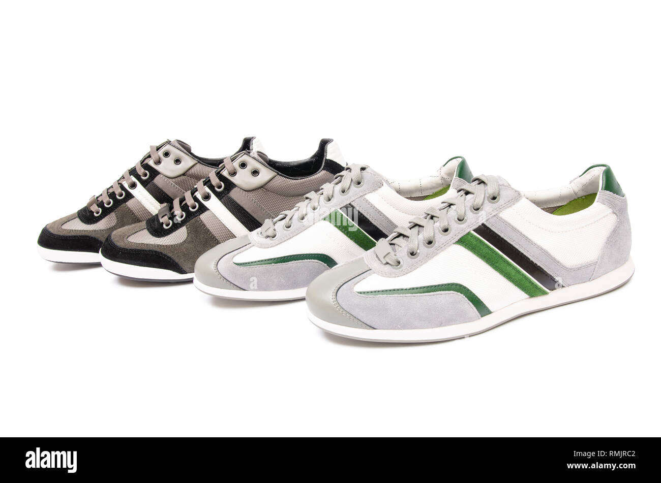 Selection of trainers isolated on white Stock Photo - Alamy