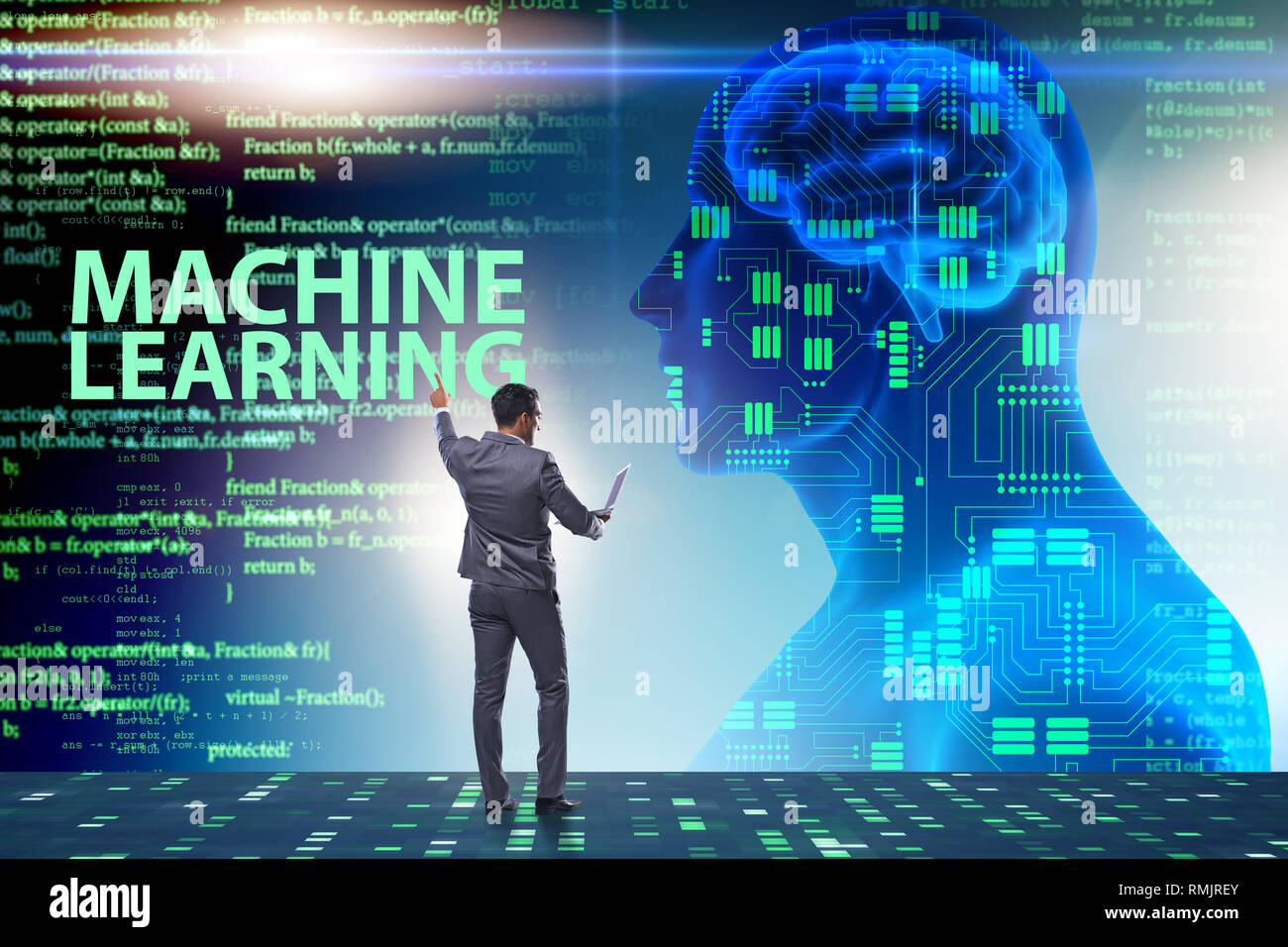 Machine learning concept as modern technology Stock Photo - Alamy