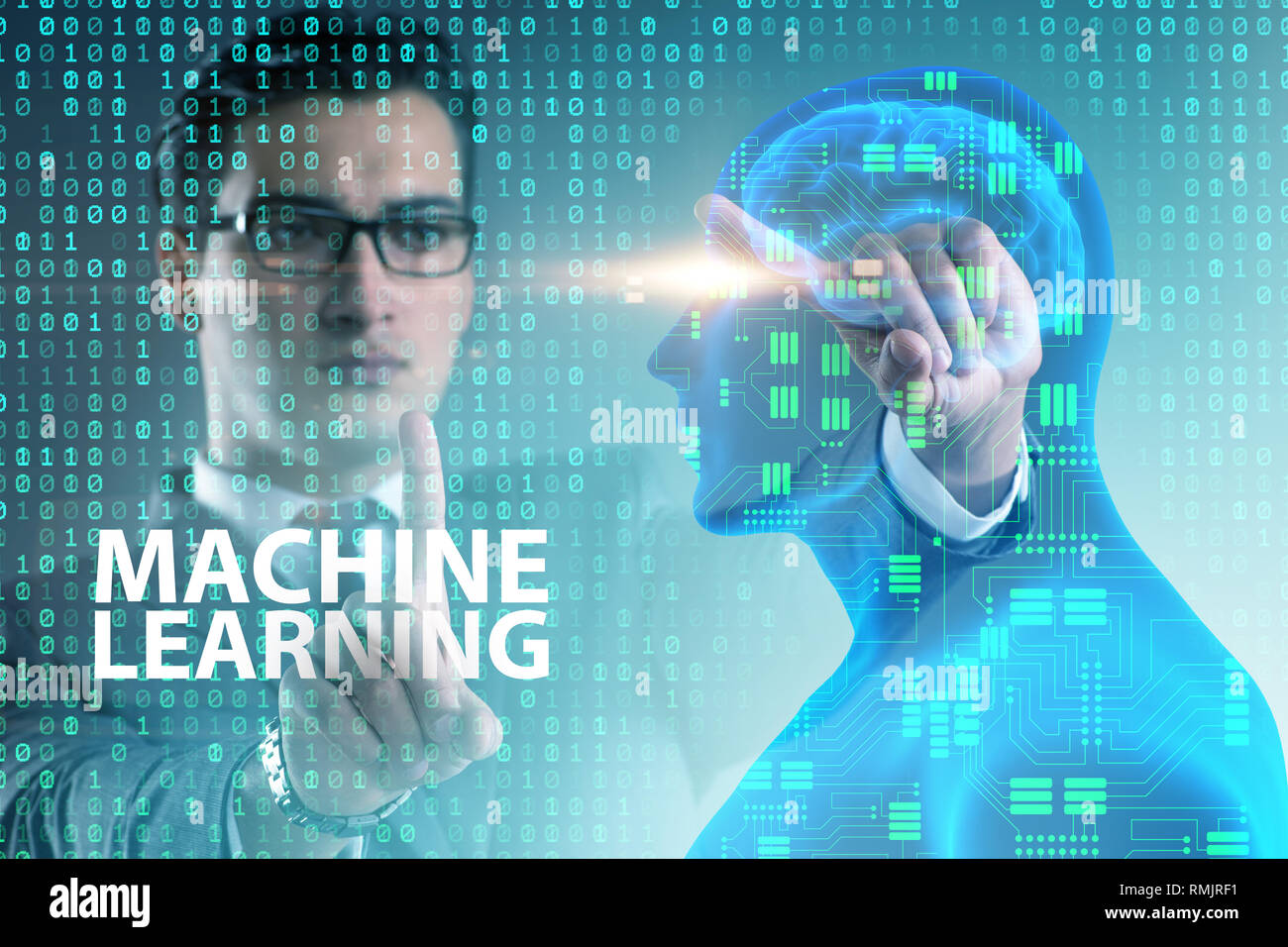 Machine learning concept as modern technology Stock Photo - Alamy