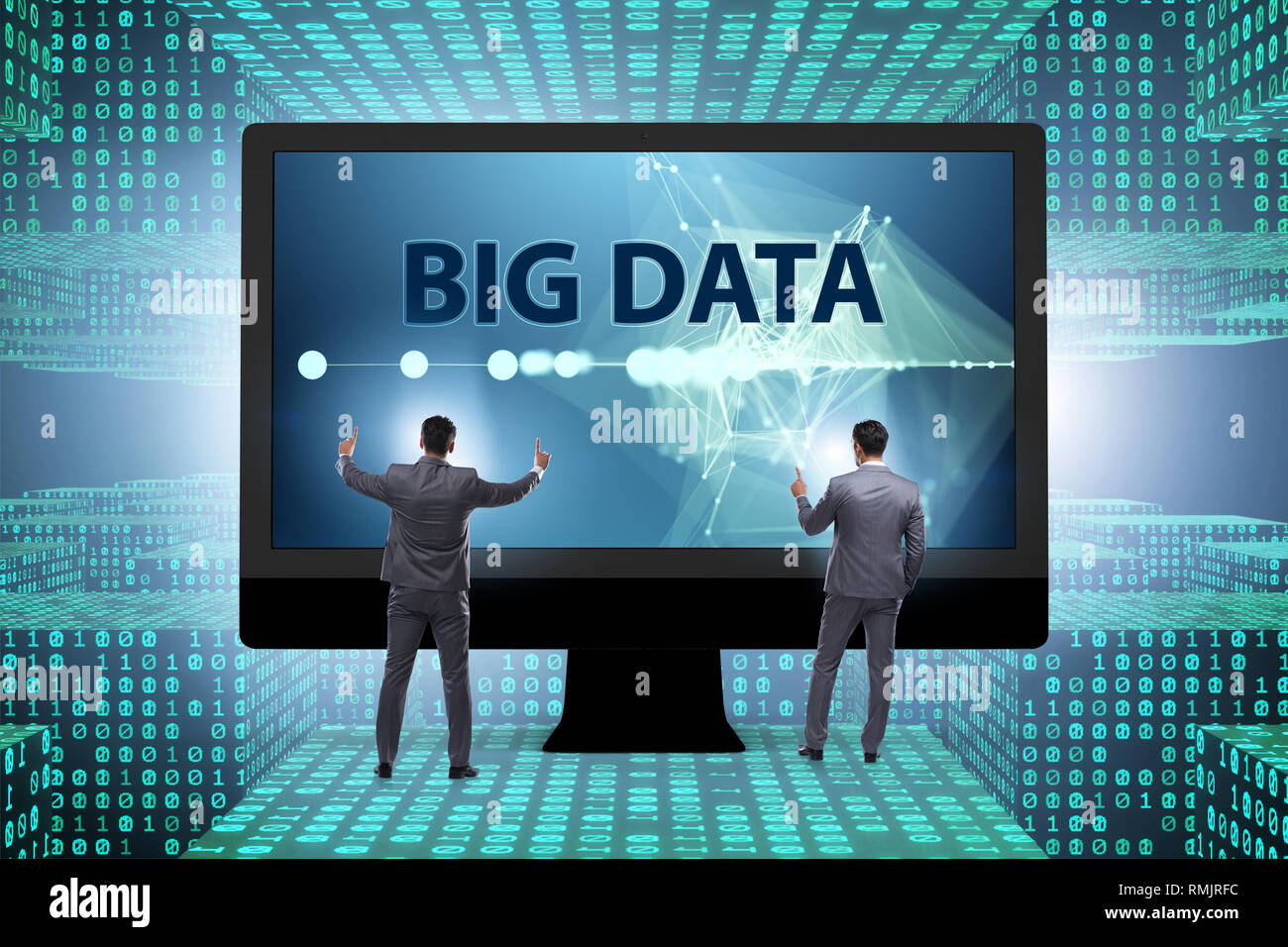 Big data concept with data mining analyst Stock Photo - Alamy