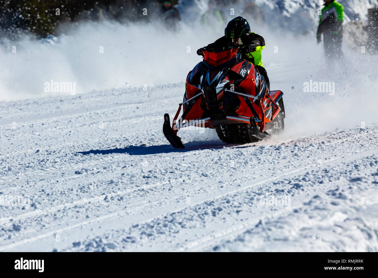 Snowmobile Racing Deep River Ontario Canada Stock Photo - Alamy