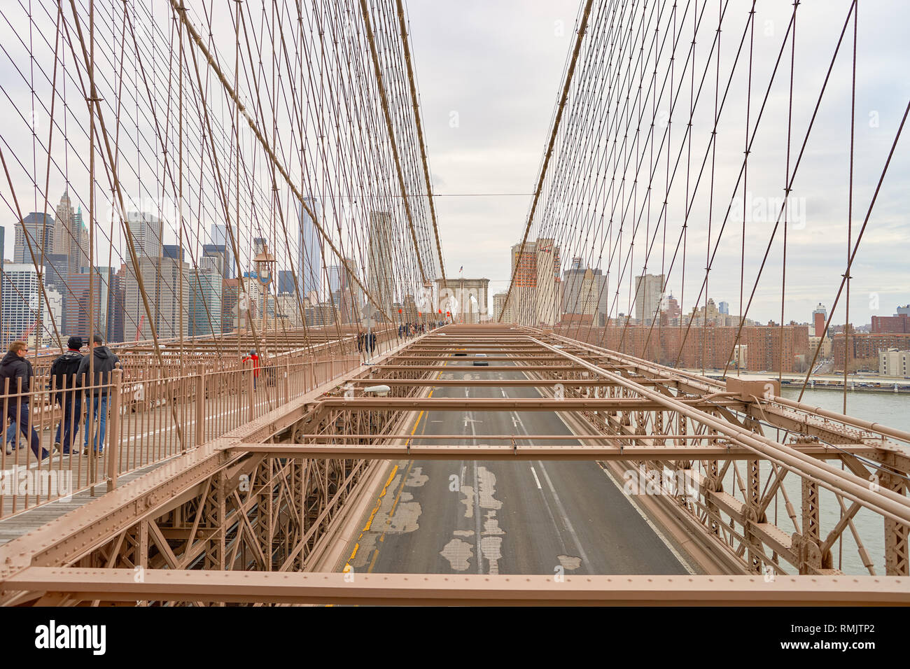 NEW YORK - CIRCA MARCH, 2016: view of the support structure over the ...