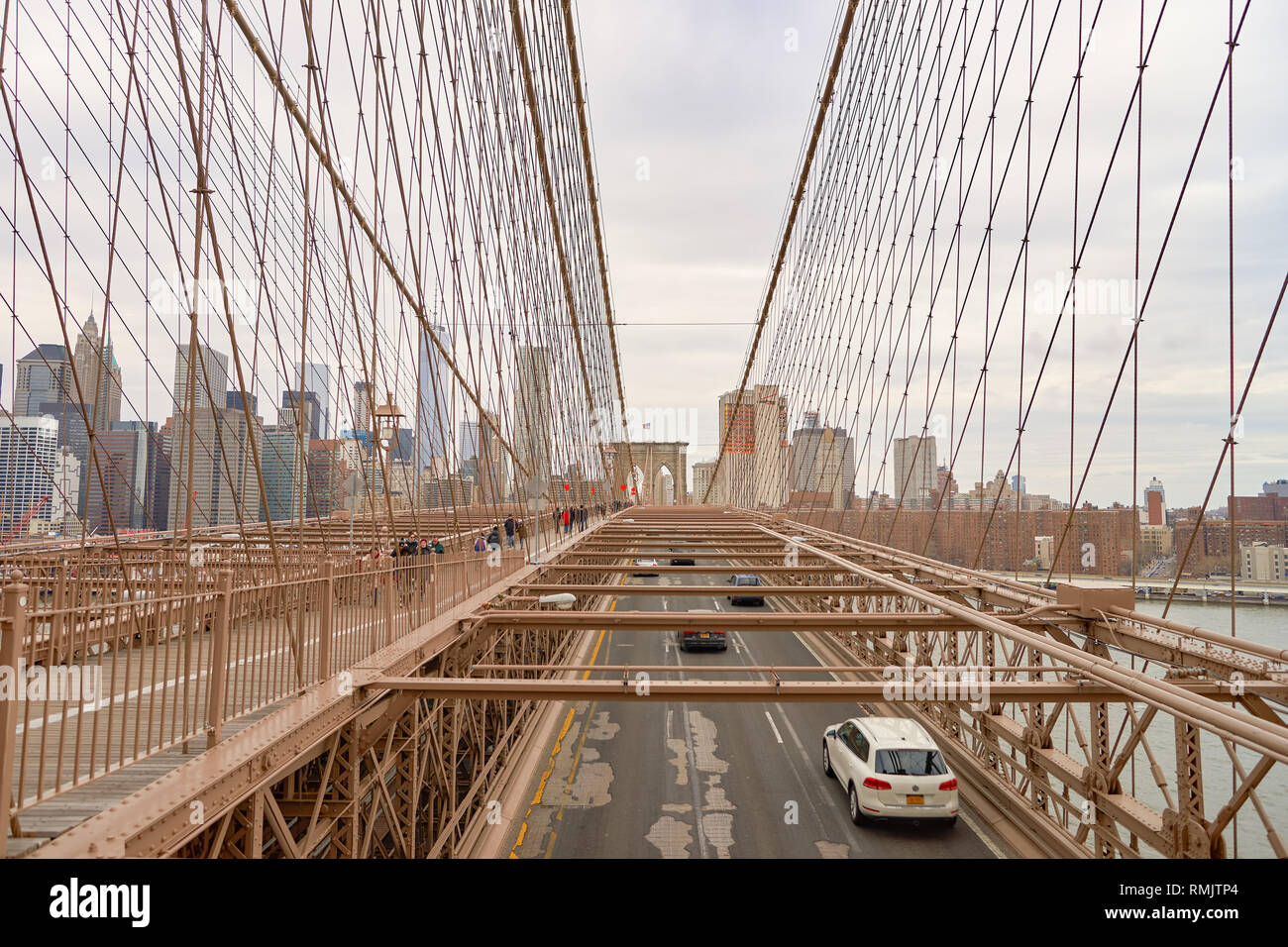 NEW YORK - CIRCA MARCH, 2016: view of the support structure over the ...