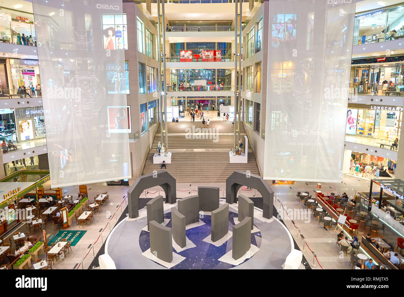 KUALA LUMPUR, MALAYSIA - CIRCA MAY, 2016: interior of a shopping center ...
