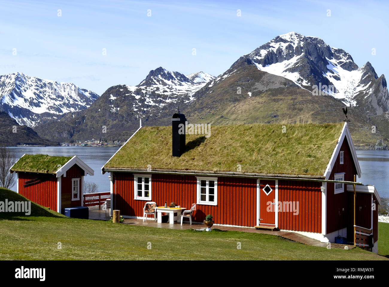 Living on the Lofoten, Norway, Lofoten Island Group, in Front of the ...