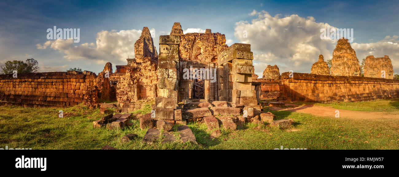 Pre Rup temple at Angkor at sunset. Siem Reap. Cambodia. Panorama Stock ...