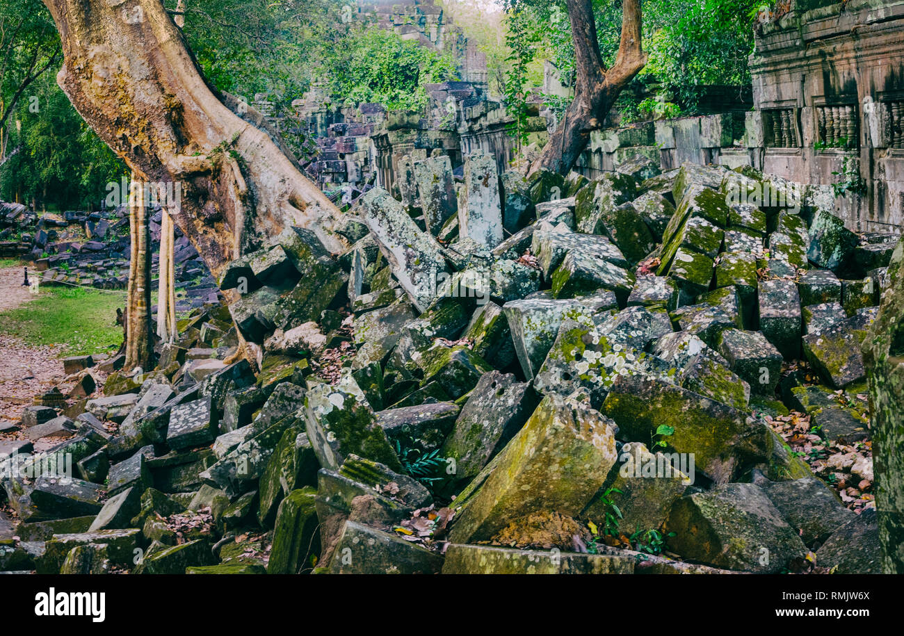 Beng Mealea or Bung Mealea temple at morning time. Siem Reap. Cambodia ...