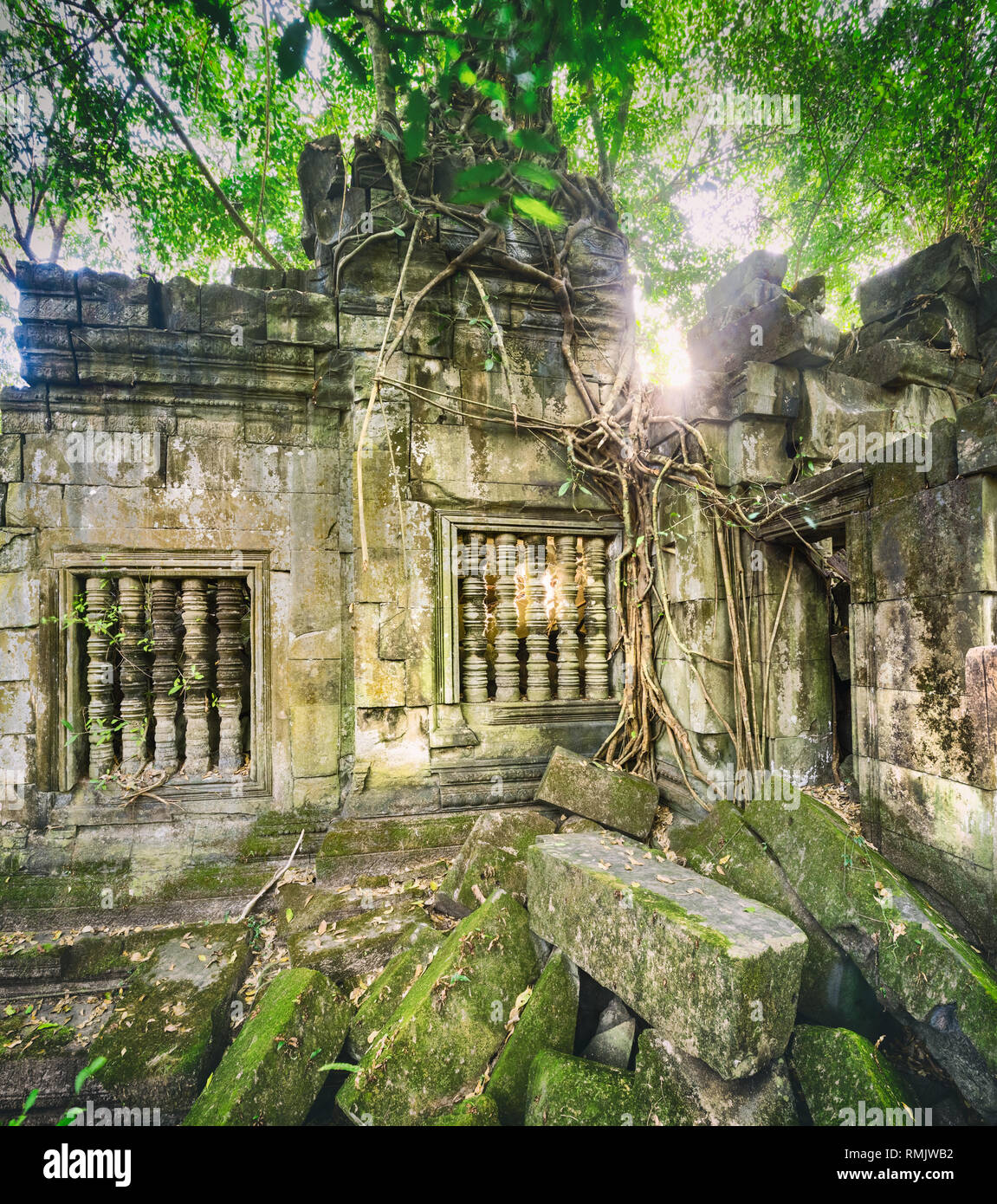 Beng Mealea or Bung Mealea temple at morning time. Siem Reap. Cambodia ...