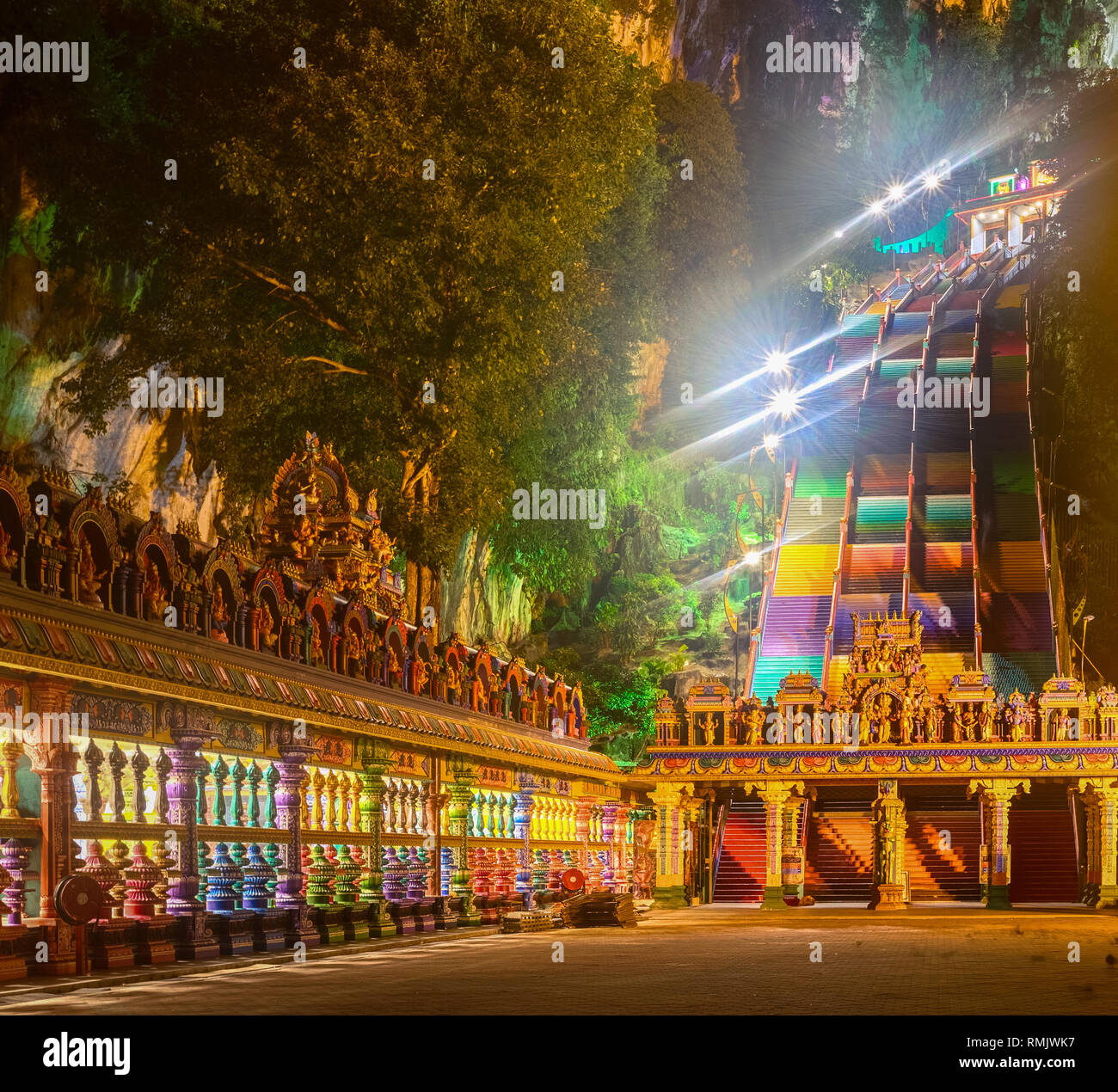 Beautiful view of colorful stairs of Batu caves. Malaysia Stock Photo ...