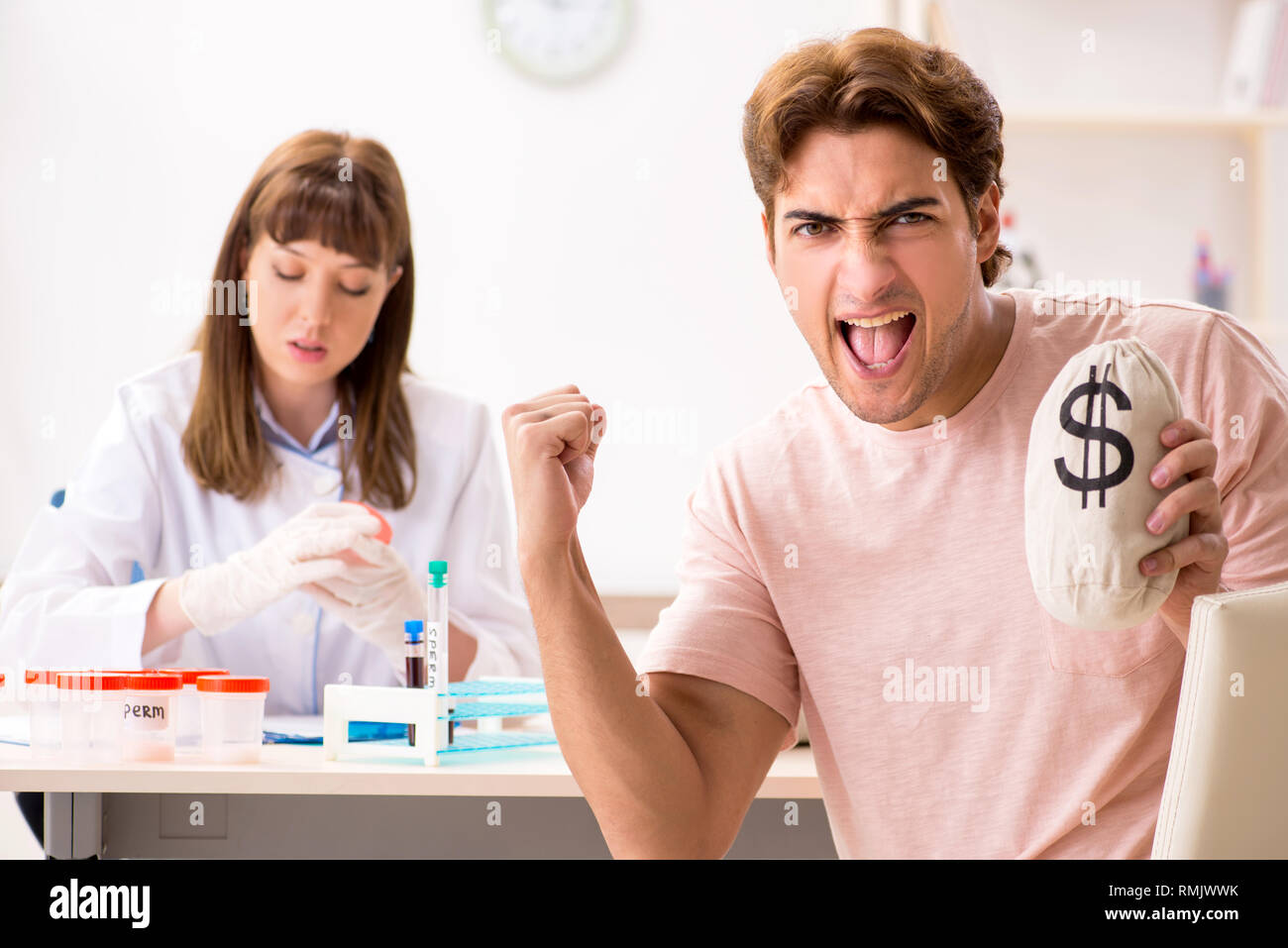 Male sperm donor visiting clinic Stock Photo - Alamy