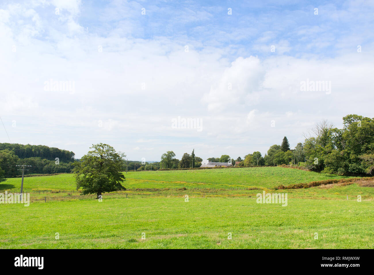 French landscape with hamlet in Limousin Stock Photo - Alamy