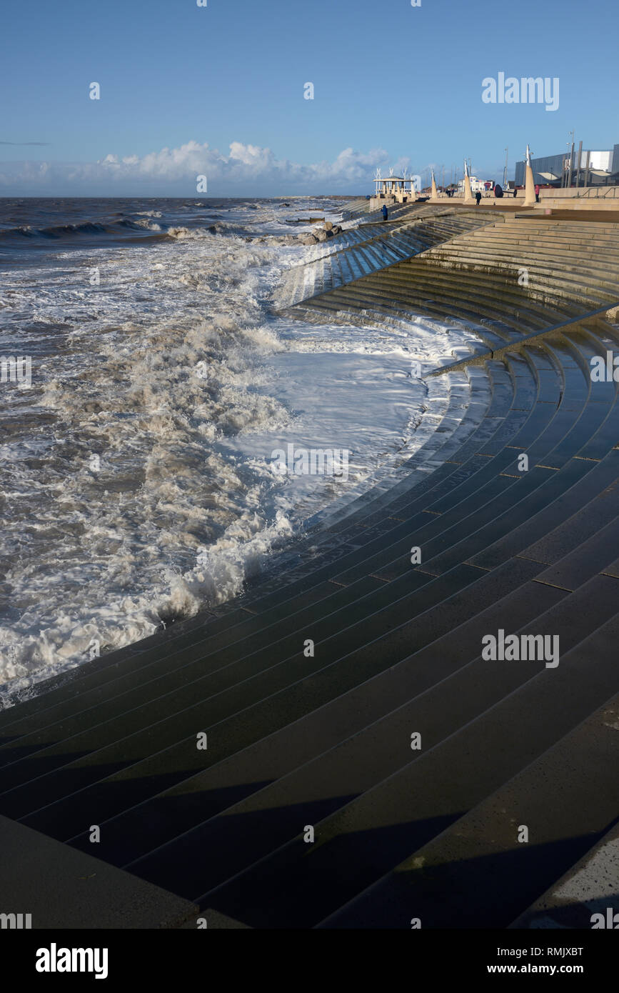 Cleveleys stepped promenade hi-res stock photography and images - Alamy