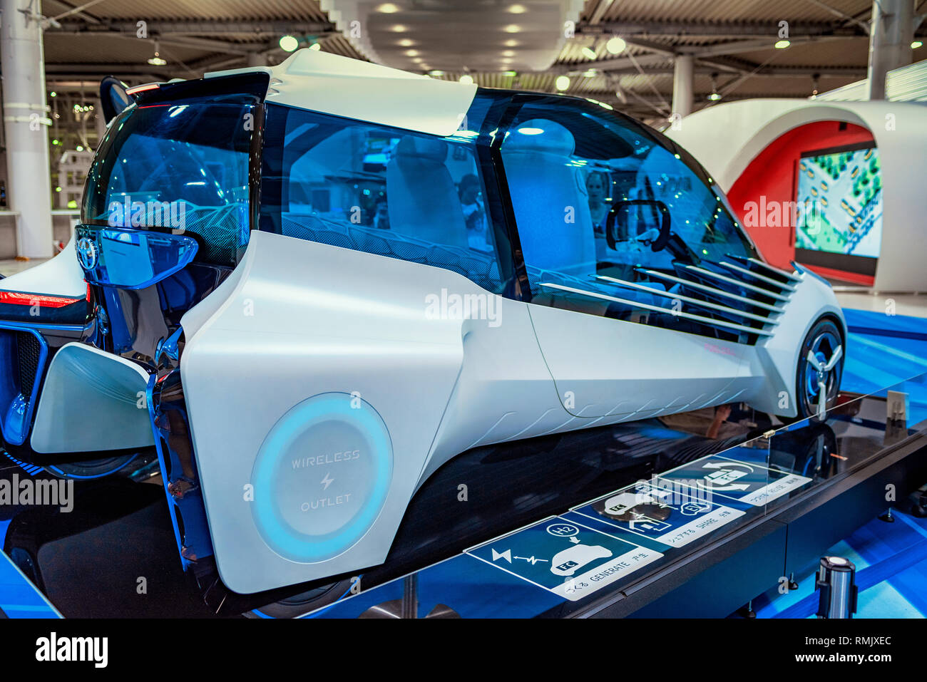 August, Japan, Tokyo.2018, Auto car exhibition. Auto of the future, the ...