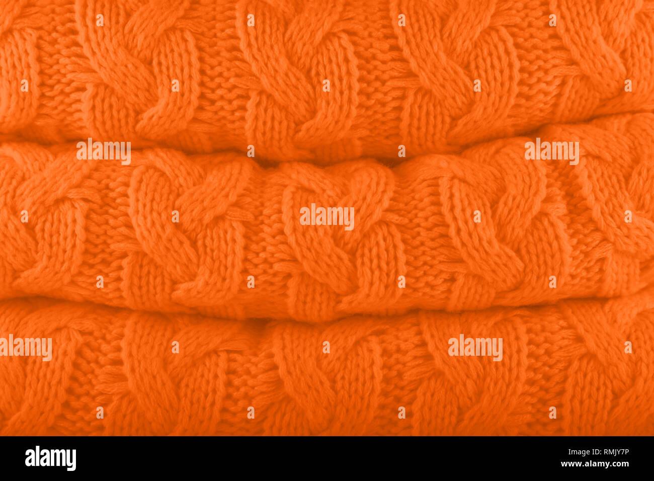 Orange Tiger. Pantone fashion colors autumn-winter 2019-2020 knits pile ...