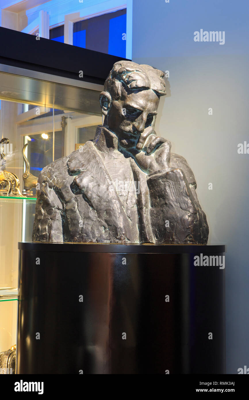 Statue and personal items of the inventor and electrical engineer ...