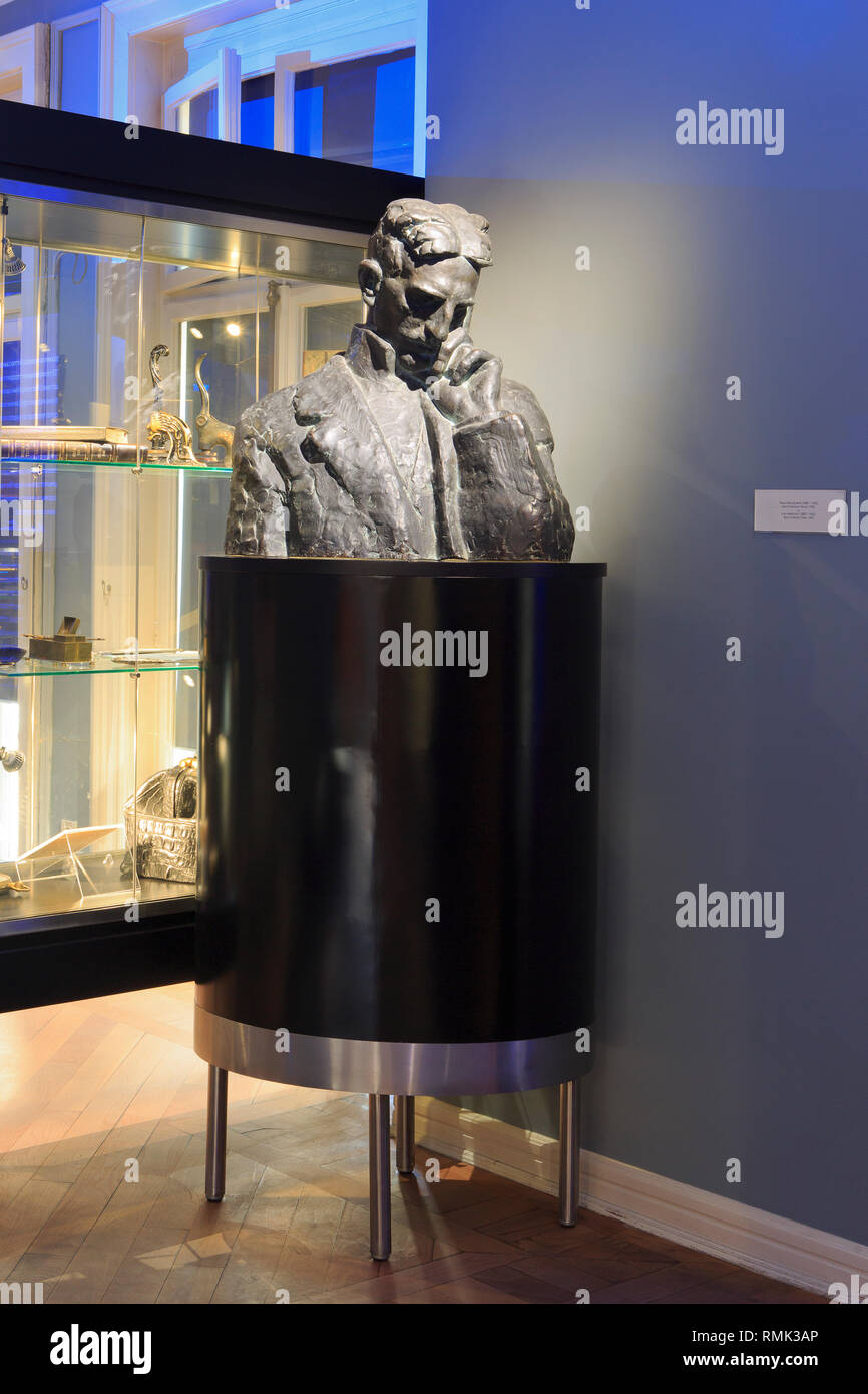 Statue and personal items of the inventor and electrical engineer ...