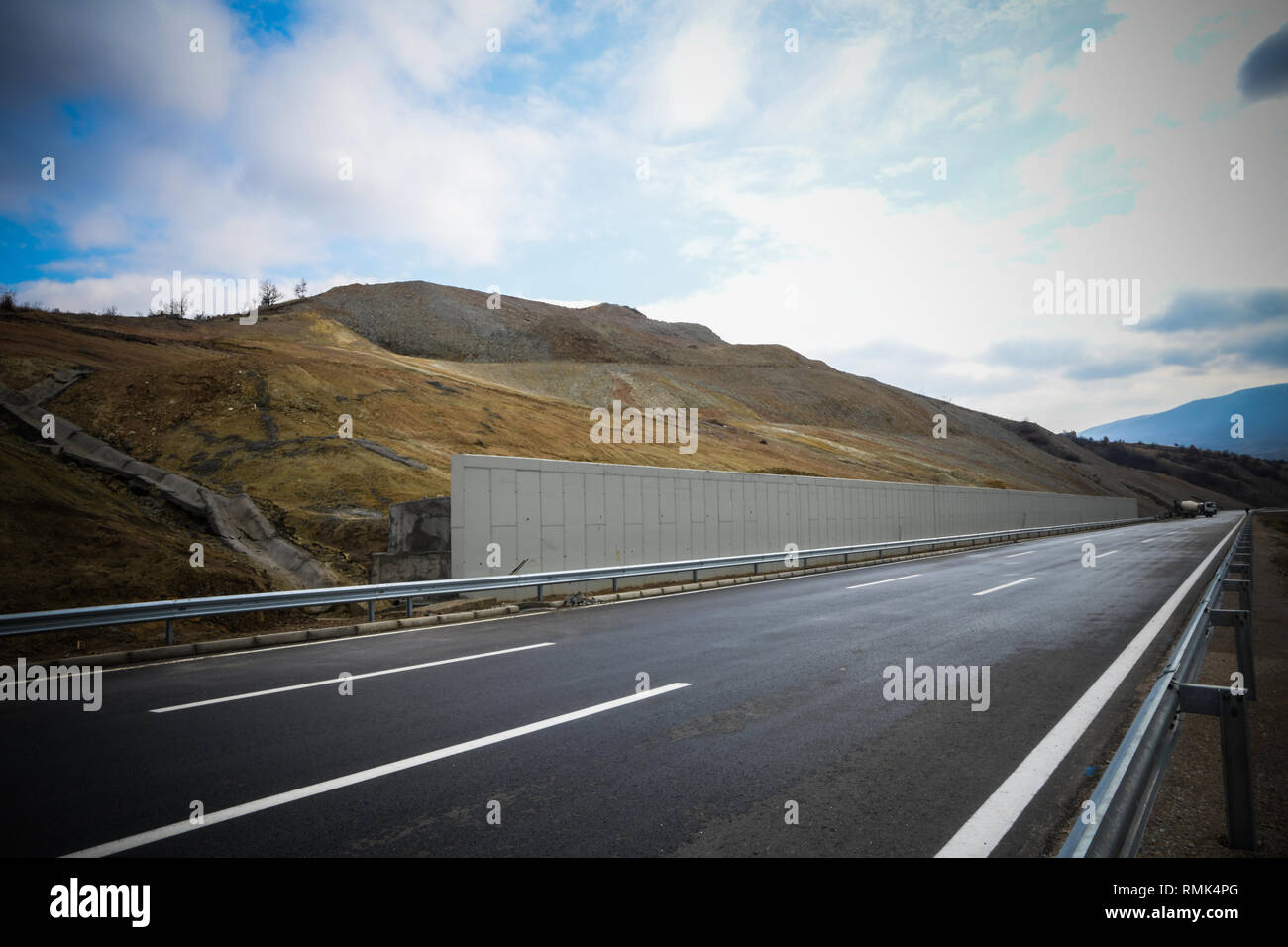 New motorway under construction with dramatic clouds Stock Photo - Alamy