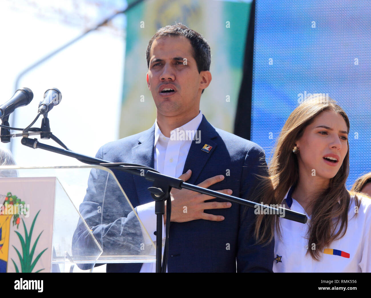 Caracas, Venezuela February 12, 2019: Venezuelan opposition leader Juan ...