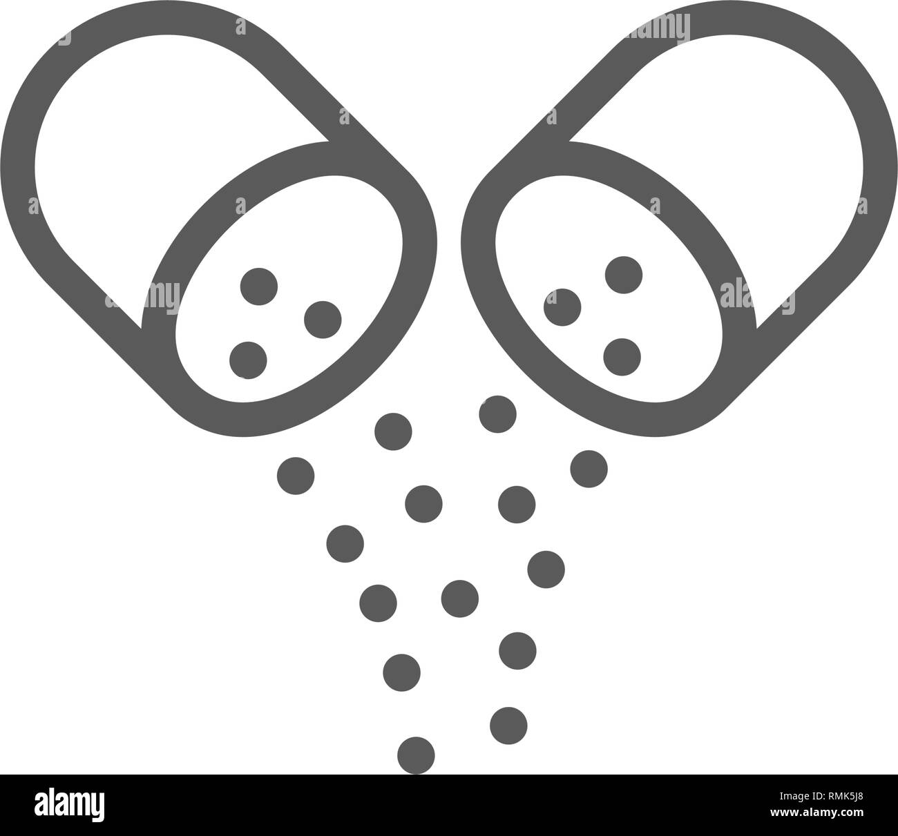 Capsule line icon on Black and White Stock Photos & Images - Alamy