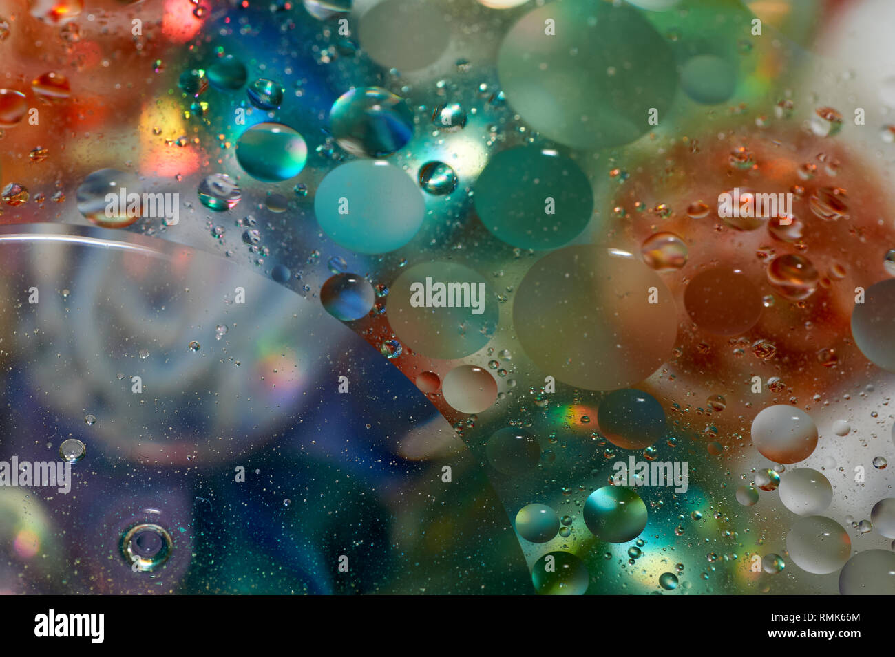 floating in the water abstract colorful oil drops Stock Photo - Alamy