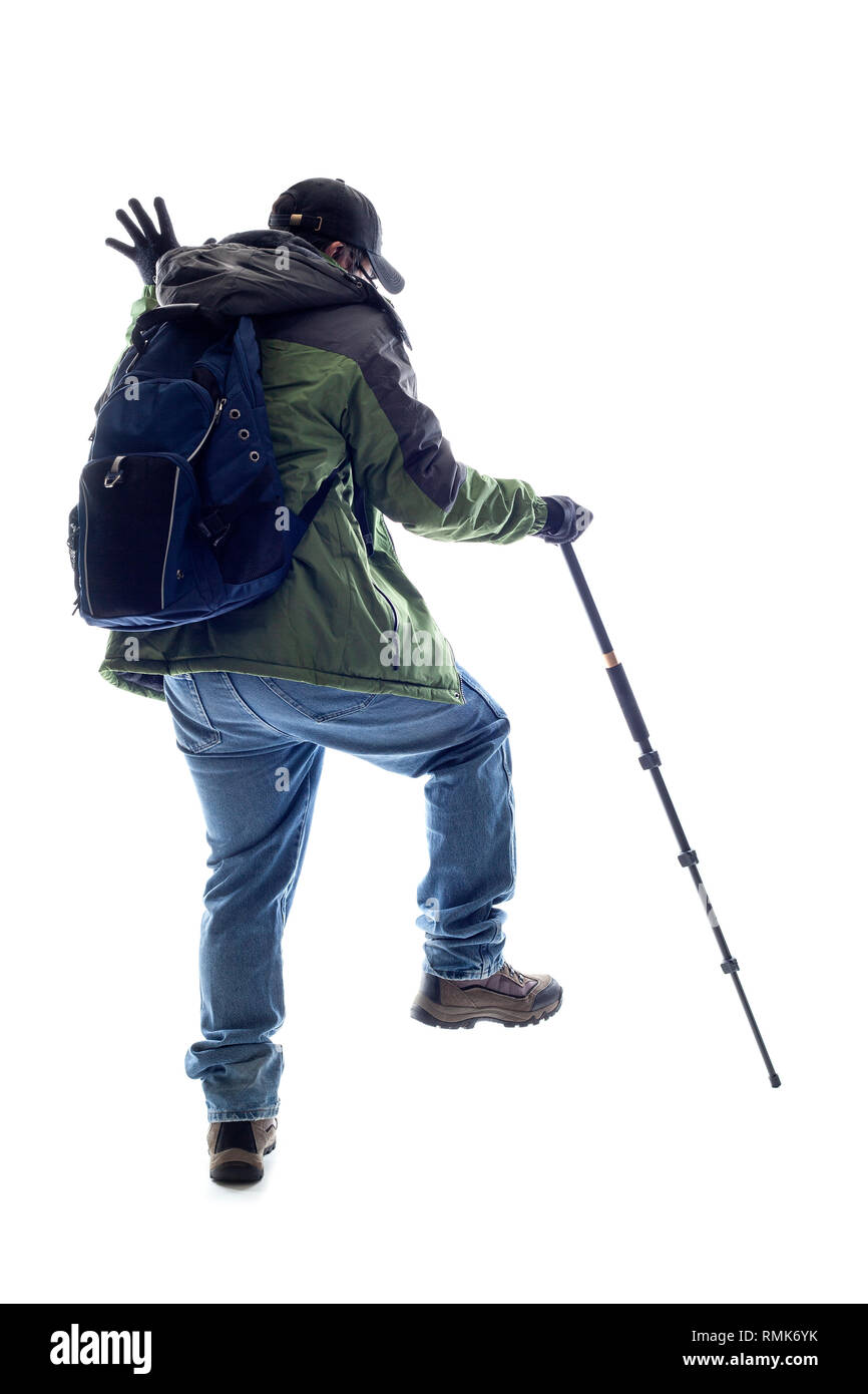 Man poking with stick Cut Out Stock Images & Pictures - Alamy