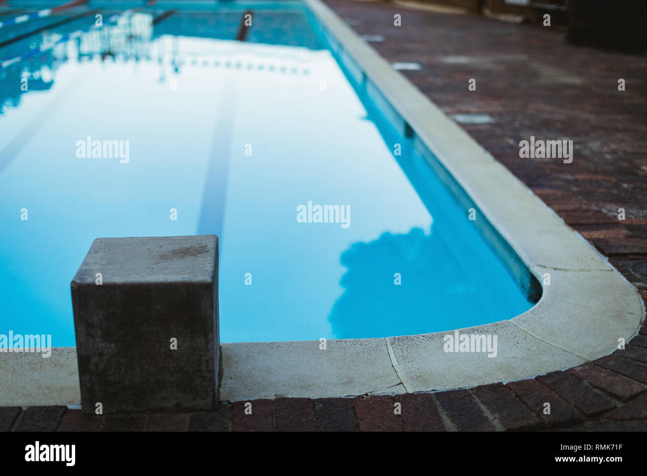 Starting block of the swimming pool Stock Photo - Alamy