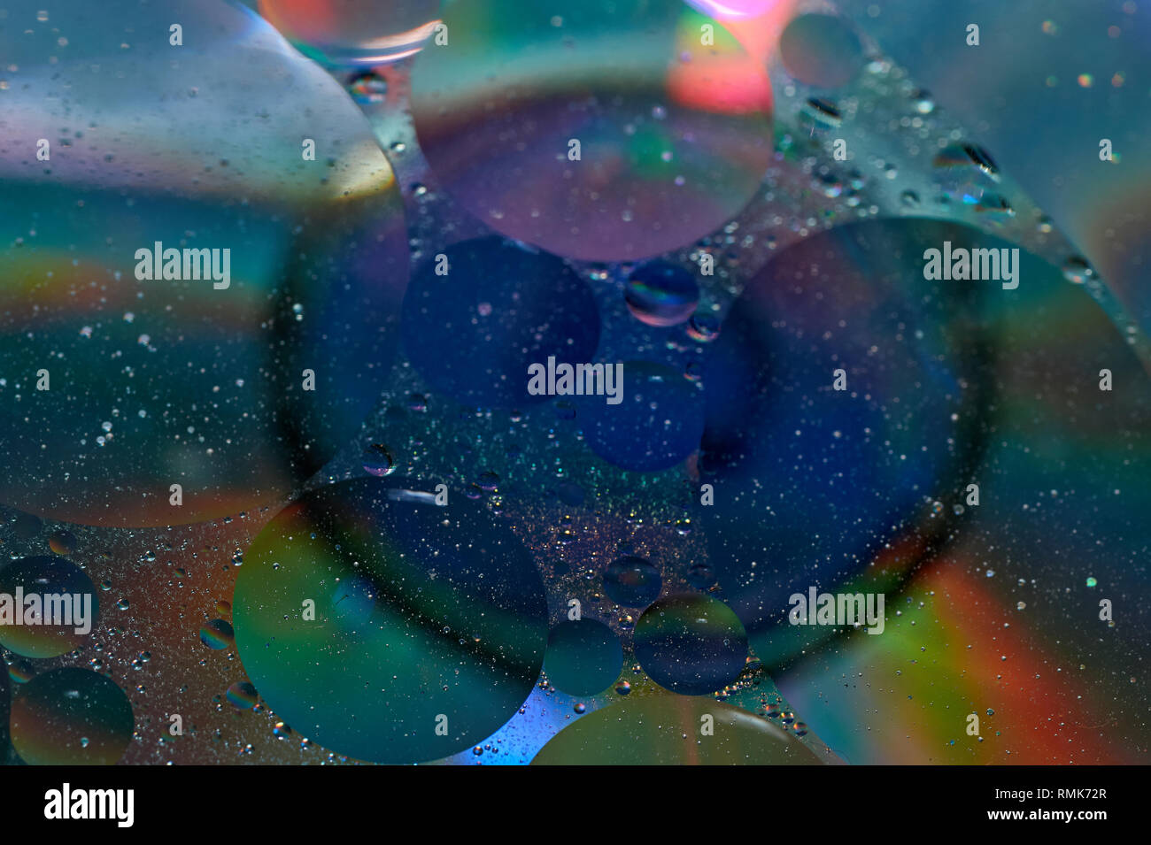 floating in the water abstract colorful oil drops Stock Photo - Alamy