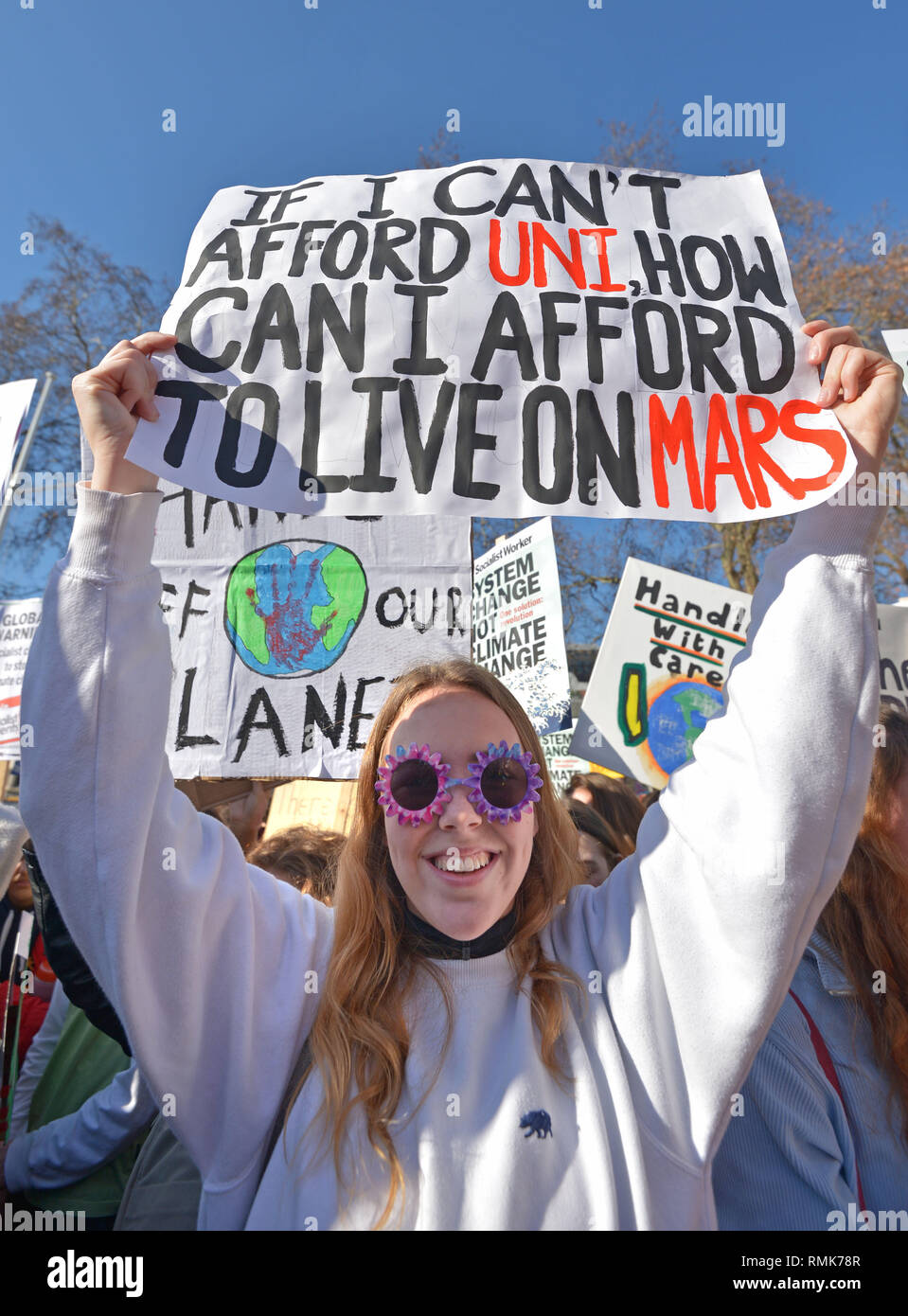 Lauren Webster from Peter Symonds College in Winchester at a climate ...