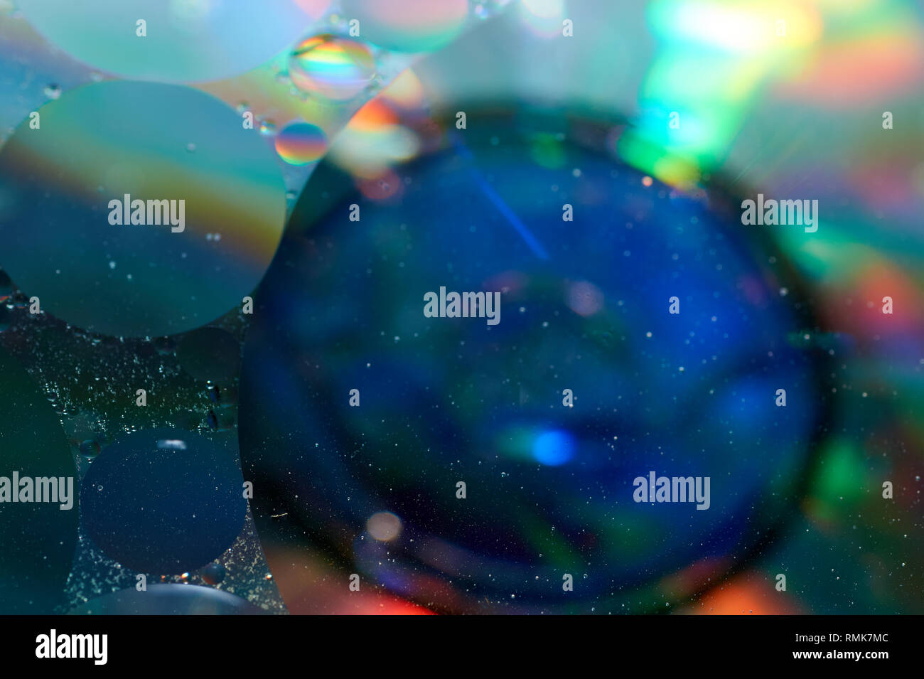 floating in the water abstract colorful oil drops Stock Photo - Alamy