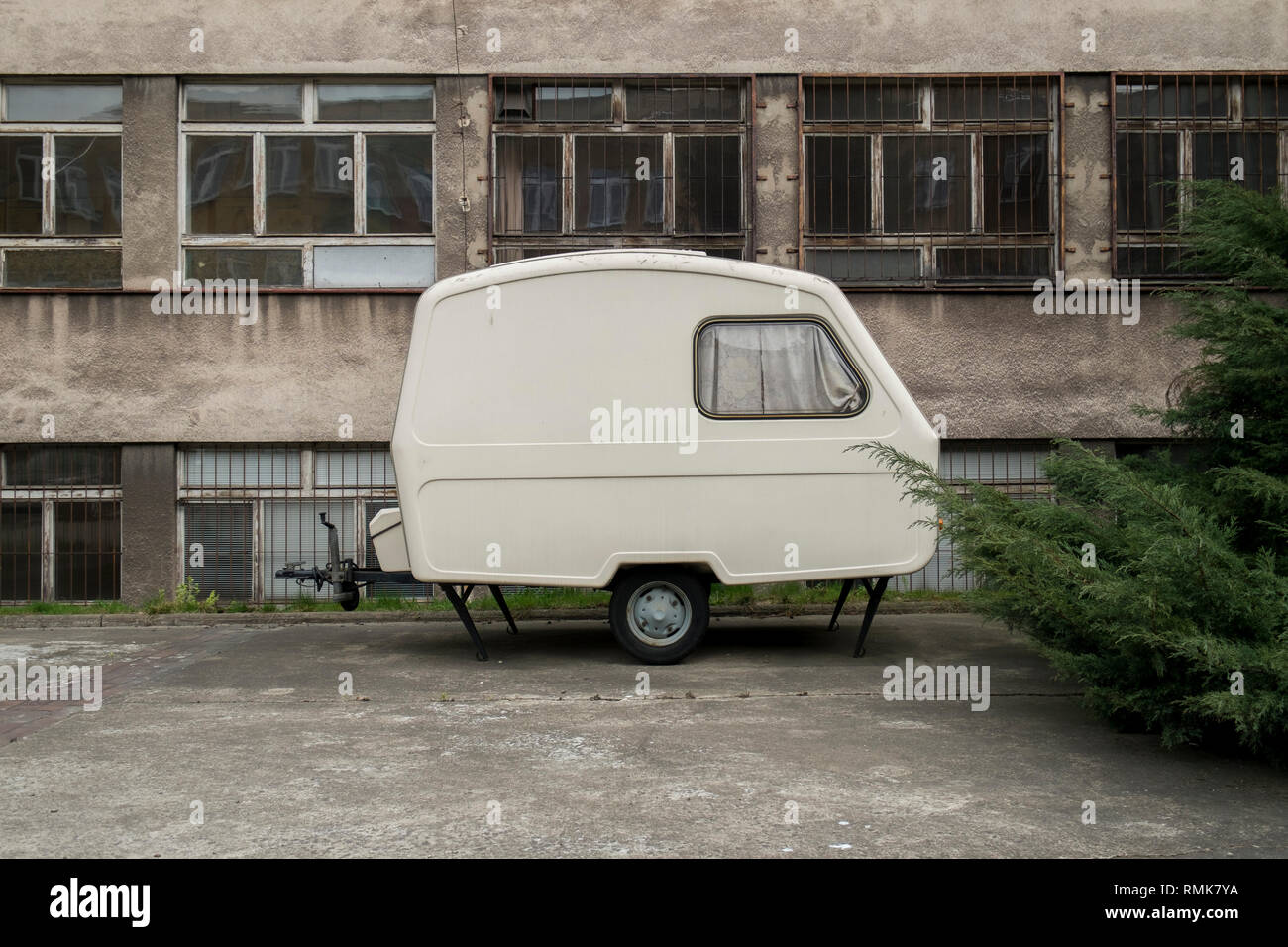 A cute, small camper, caravan in Krakow, Poland Stock Photo - Alamy