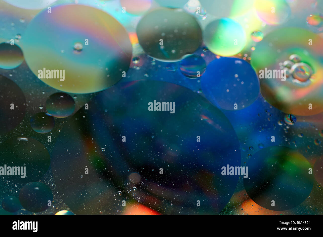 floating in the water abstract colorful oil drops Stock Photo - Alamy