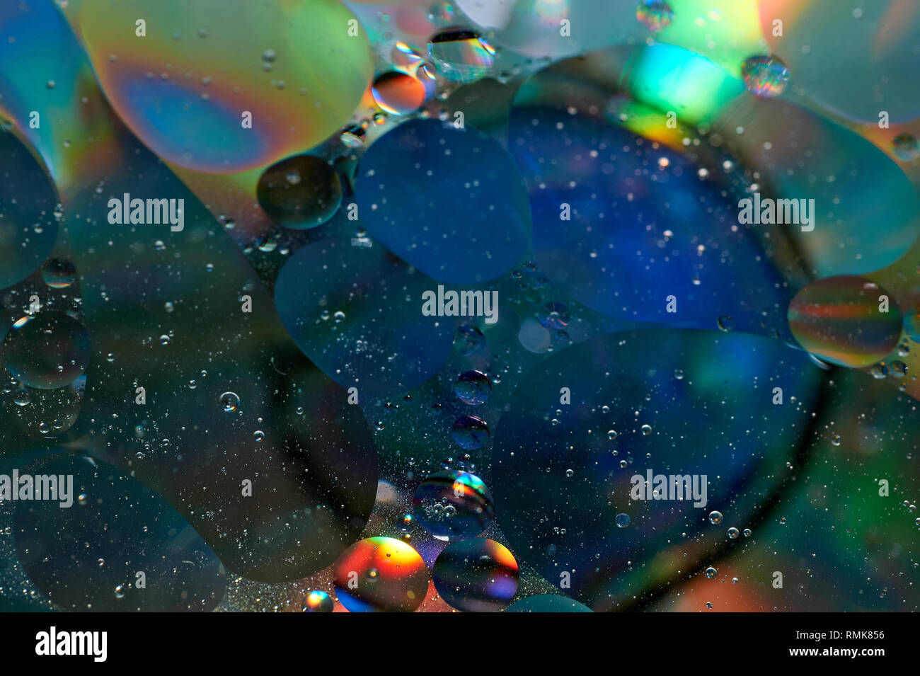 floating in the water abstract colorful oil drops Stock Photo - Alamy