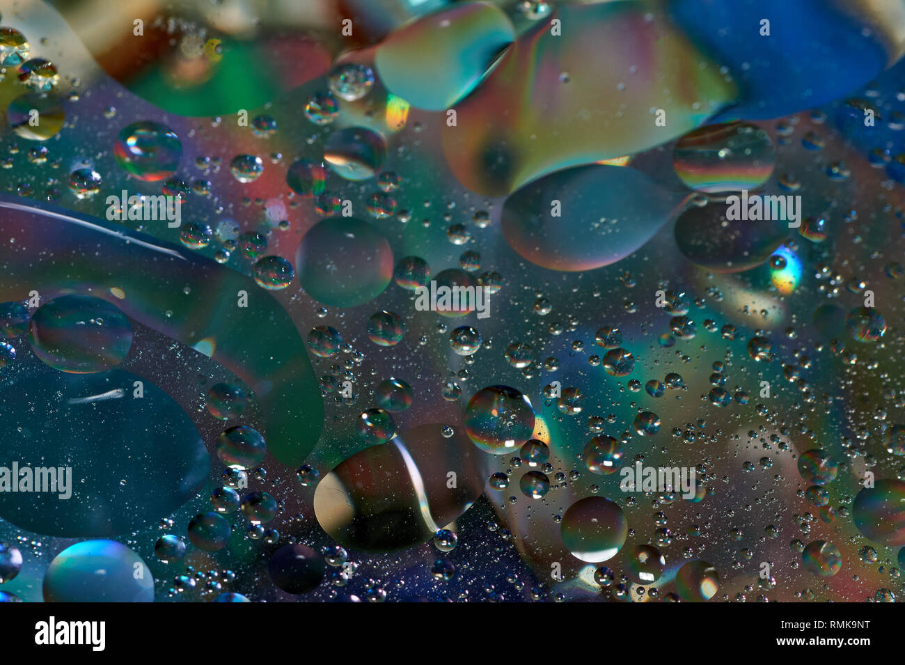 floating in the water abstract colorful oil drops Stock Photo - Alamy