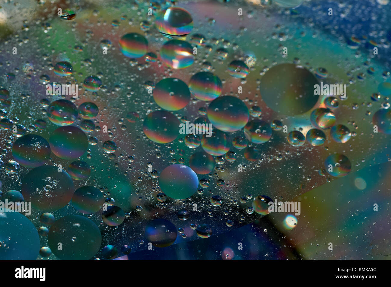 floating in the water abstract colorful oil drops Stock Photo - Alamy