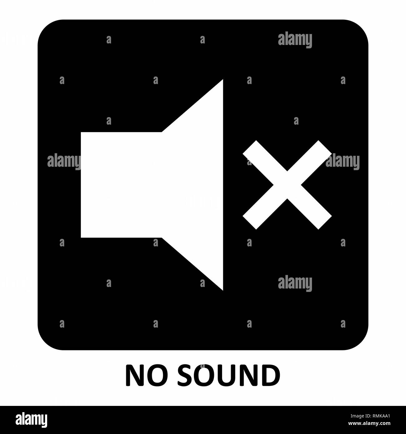 No Sound symbol illustration Stock Vector Image & Art - Alamy