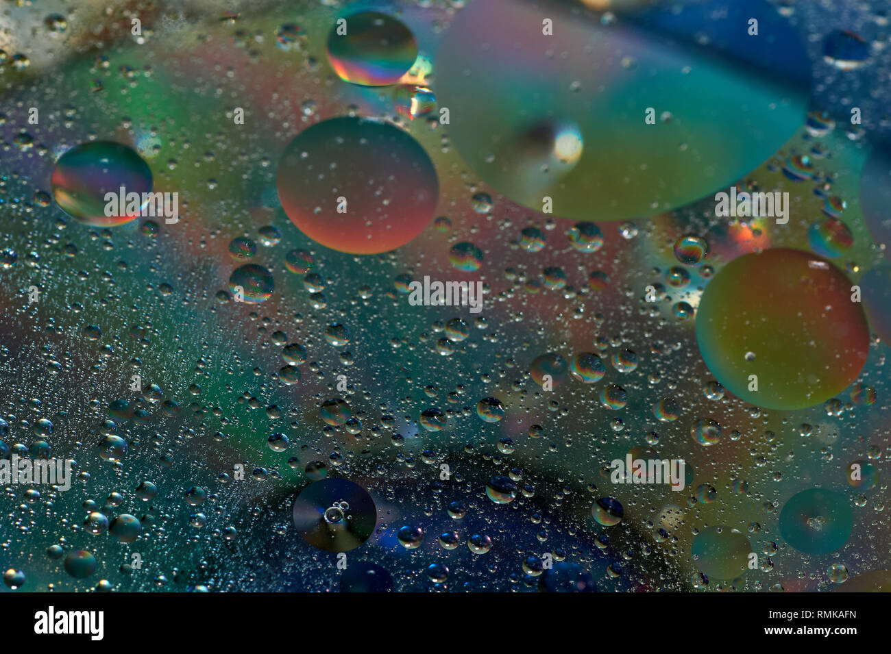 floating in the water abstract colorful oil drops Stock Photo - Alamy