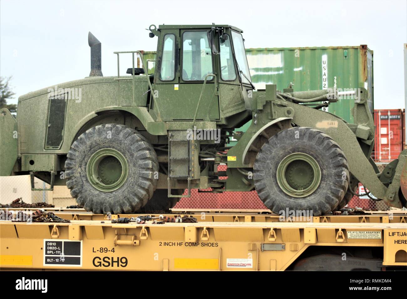 Military vehicles and equipment with the 389th Engineer Battalion is ...
